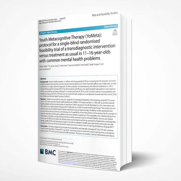 YOUTH METACOGNITIVE THERAPY (YOMETA): PROTOCOL FOR A SINGLE-BLIND RANDOMISED FEASIBILITY TRIAL ...